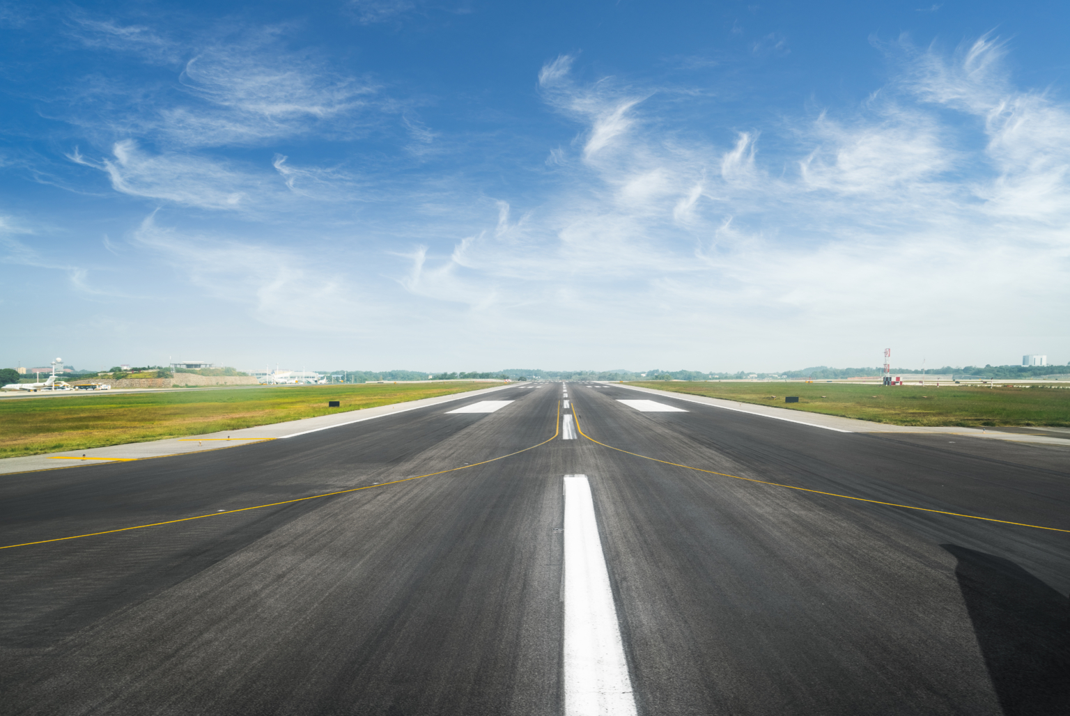 surface level of airport runway against sky • Advance Media New York